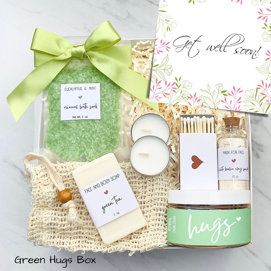 Get Well Soon Personalized Card Feel Better Gift Box Sending You ...