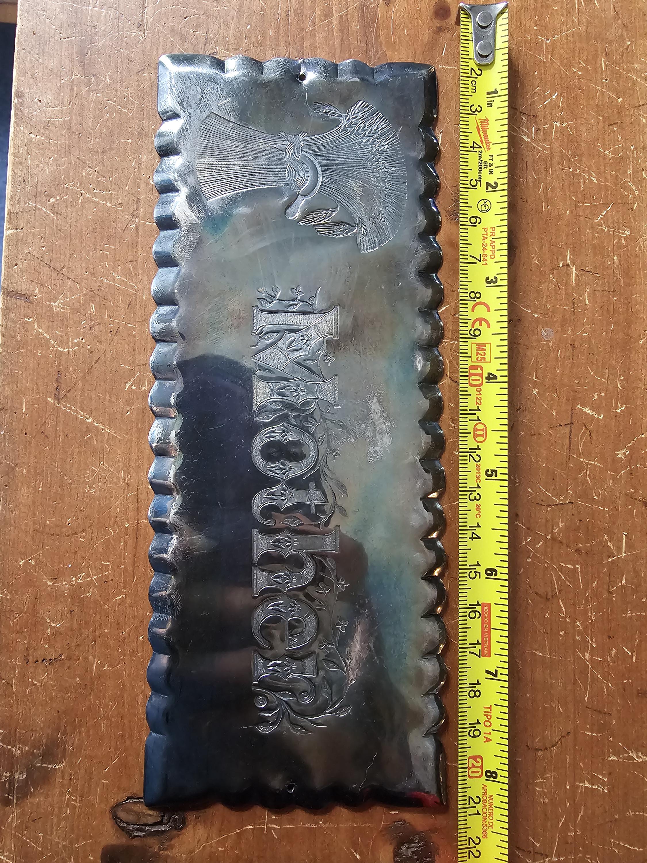 Vintage Antique Creepy Gothic "mother" Metal Casket Plaque Macabre ...