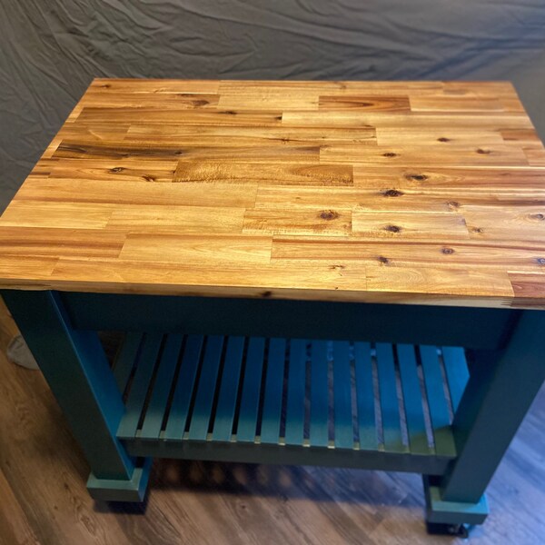 Butcher Block Table - Etsy