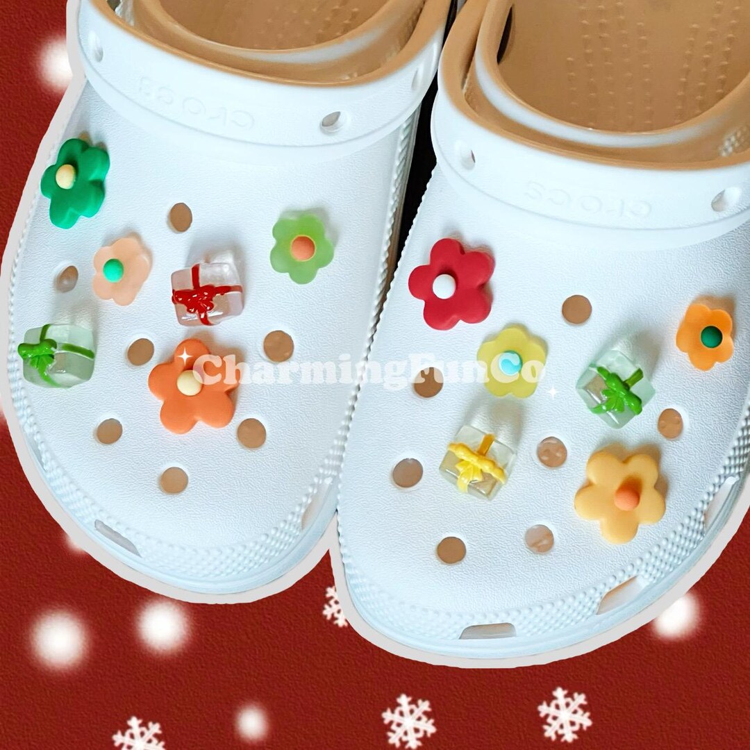 12PCS Christmas Exclusive Gift Box Croc Charms Girls Shoe Accessories ...