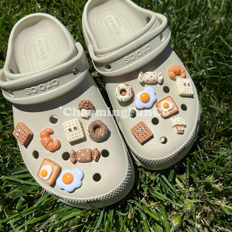 16PCS Breakfast Combo Foodie Shoe Charms Easy Clip Exclusive Design - Etsy