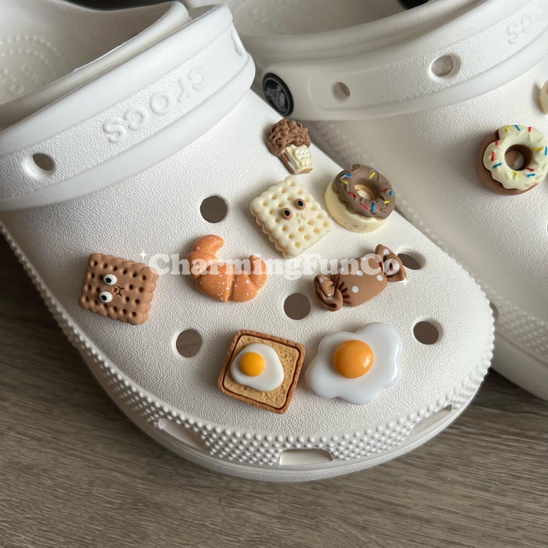 16PCS Breakfast Combo Foodie Shoe Charms Easy Clip Exclusive Design - Etsy