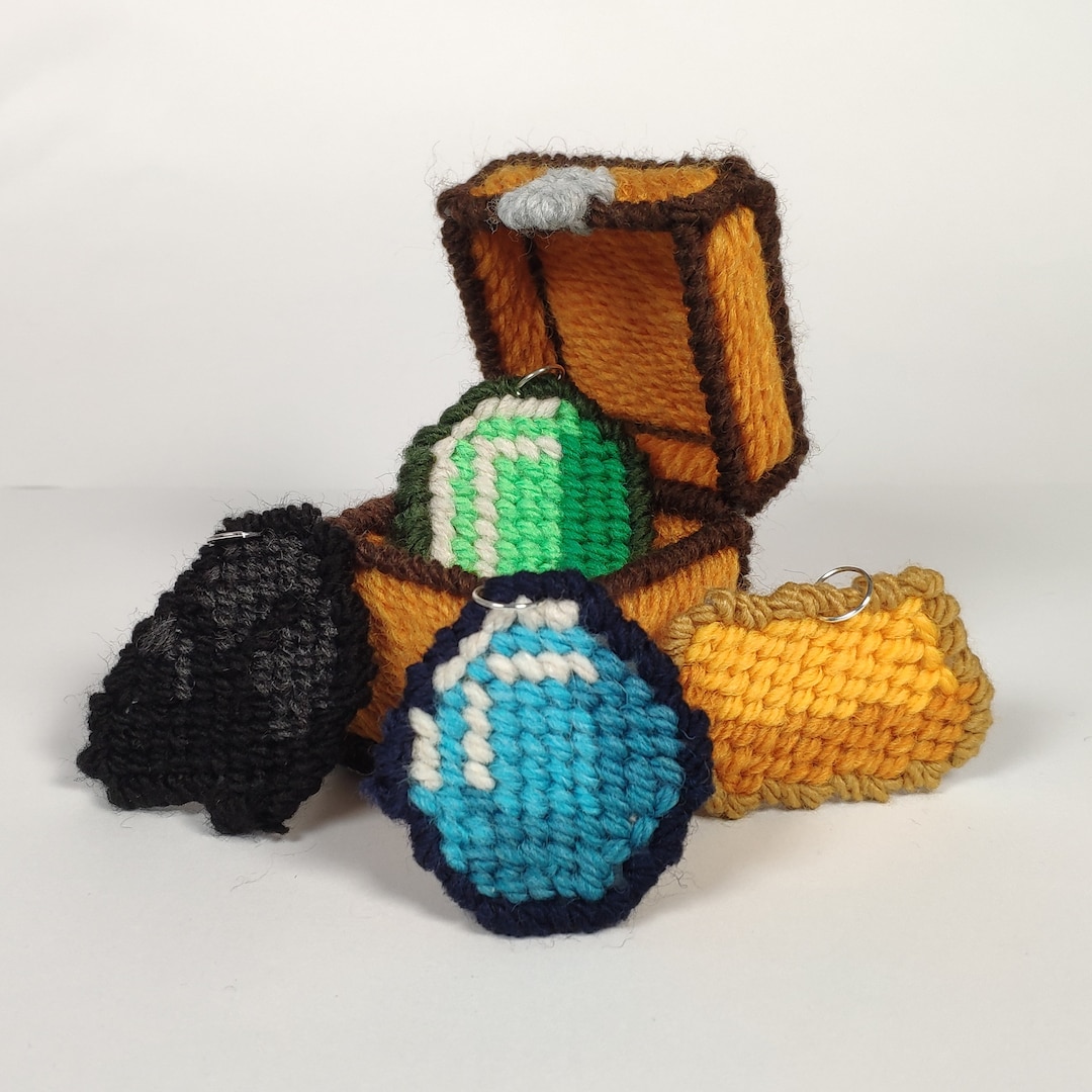 Minecraft Ores Plastic Canvas Pattern, Download Pdf, Gamer Desk Decor ...