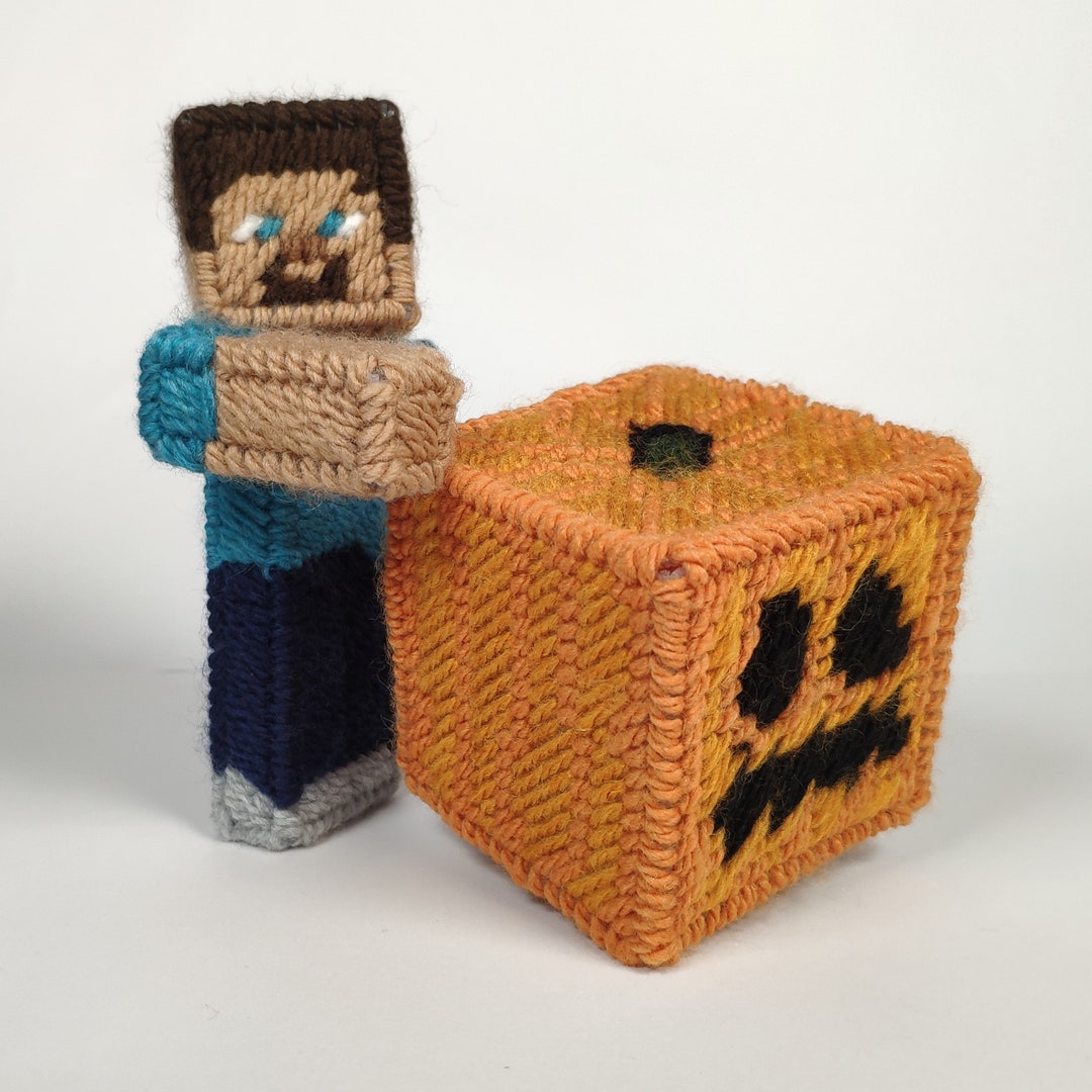 Minecraft Pumpkin Plastic Canvas Pattern, Download Pdf, Gamer Desk ...