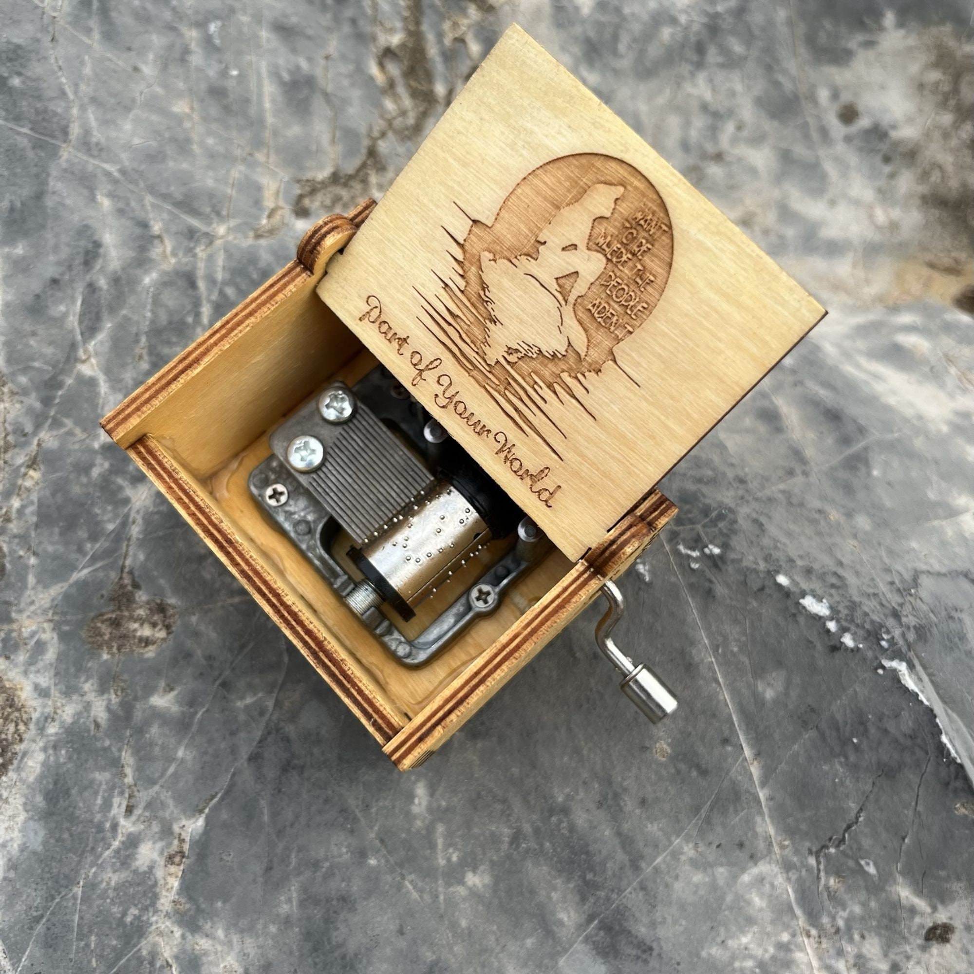 La Sirenita parte de tu mundo caja de música de madera regalo - Etsy España