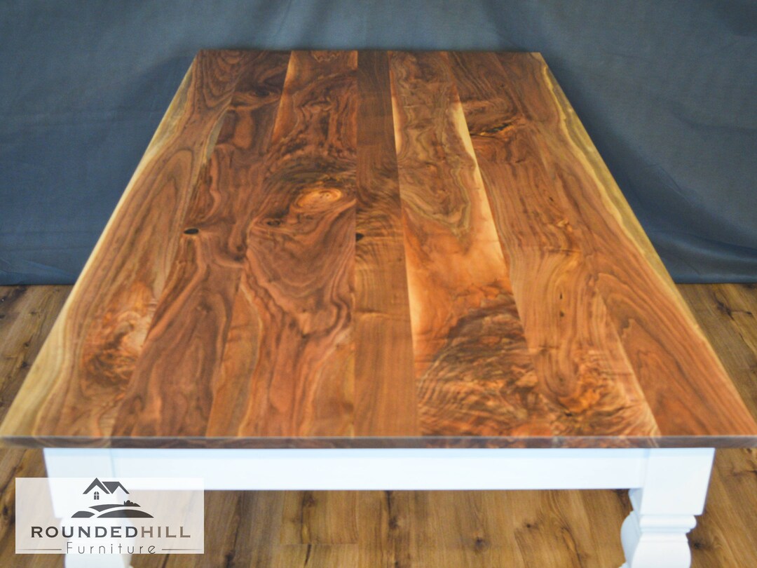 Walnut Farmhouse Table, Walnut Table, Square Turned Legs, Family ...