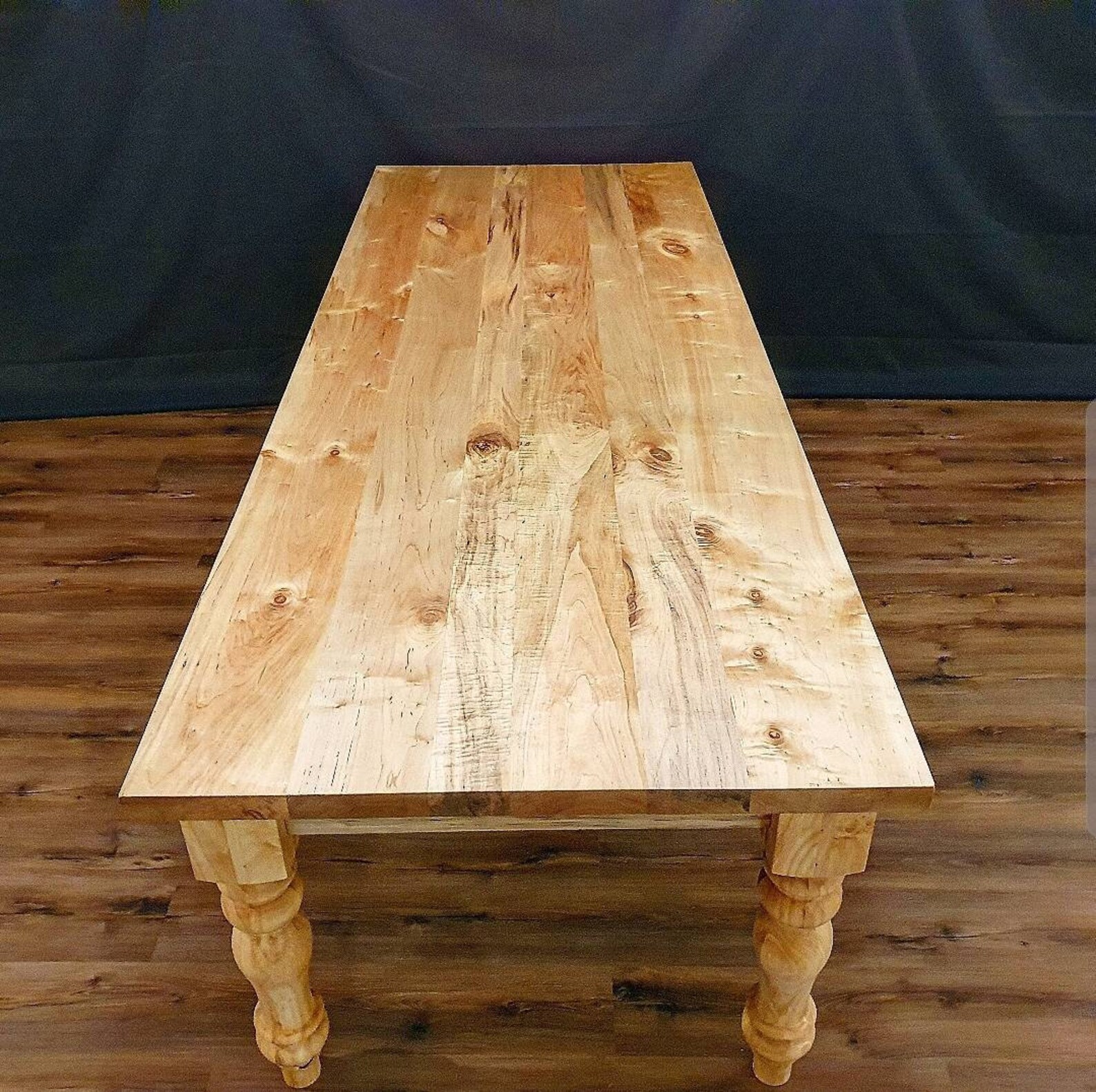 Maple Farmhouse Dining Table, Maple Dining Table, Solid Wood Table ...