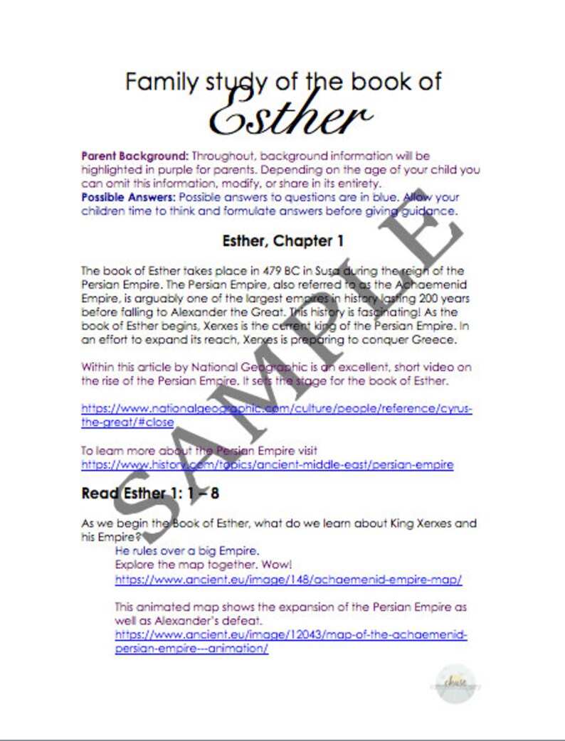 The Book of Esther for Tweens and Teens | Family Bible Study |youth ...