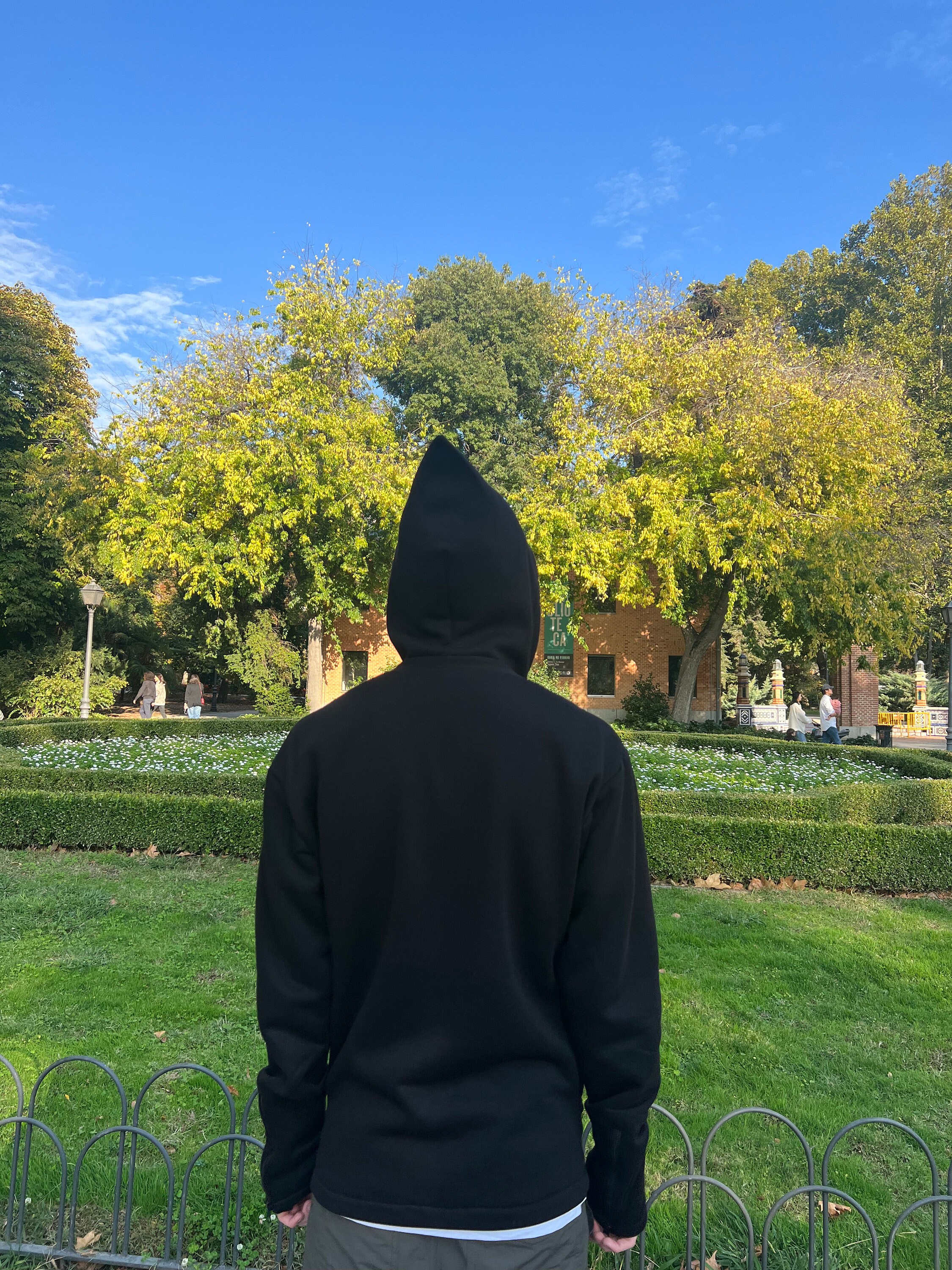Rick Owens Inspired Black Zip-up Hoodie Wizard Hood Side Pockets Hidden ...