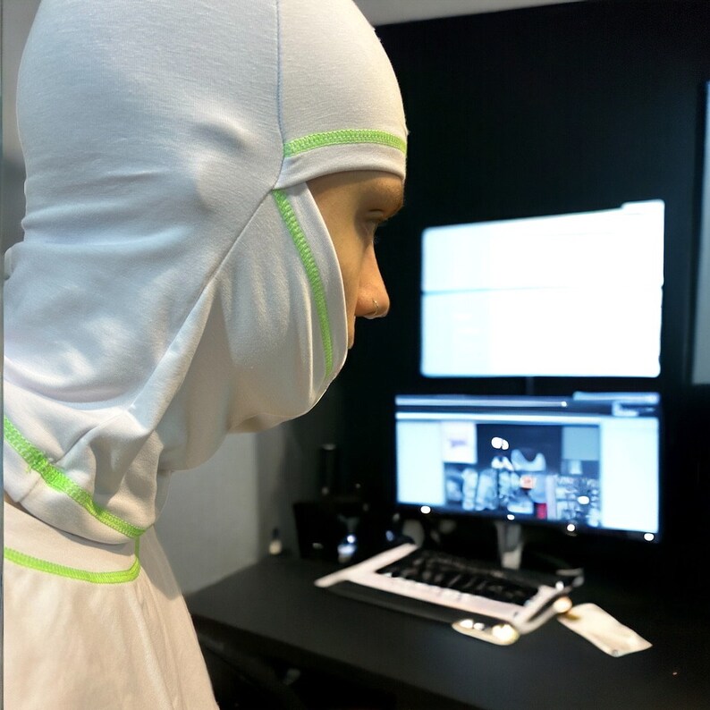 Balaclava Double Layer With White & Neon Colors - Stylish Winter Face ...