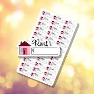 Rent Payment Due Fillable Sticker | Budgeting | Planner Sticker Sheet ...