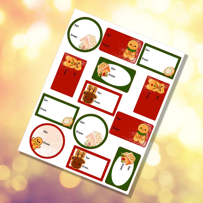 Gingerbread Man Gift Tags | Envelope Sealers | Christmas Labels ...