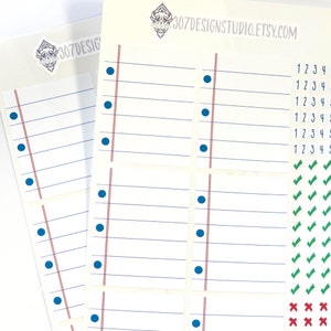Notebook Paper Stickers | Fillable Full Box Sticker | Planner Sticker ...