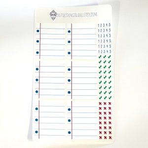 Notebook Paper Stickers | Fillable Full Box Sticker | Planner Sticker ...