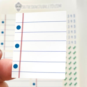 Notebook Paper Stickers | Fillable Full Box Sticker | Planner Sticker ...