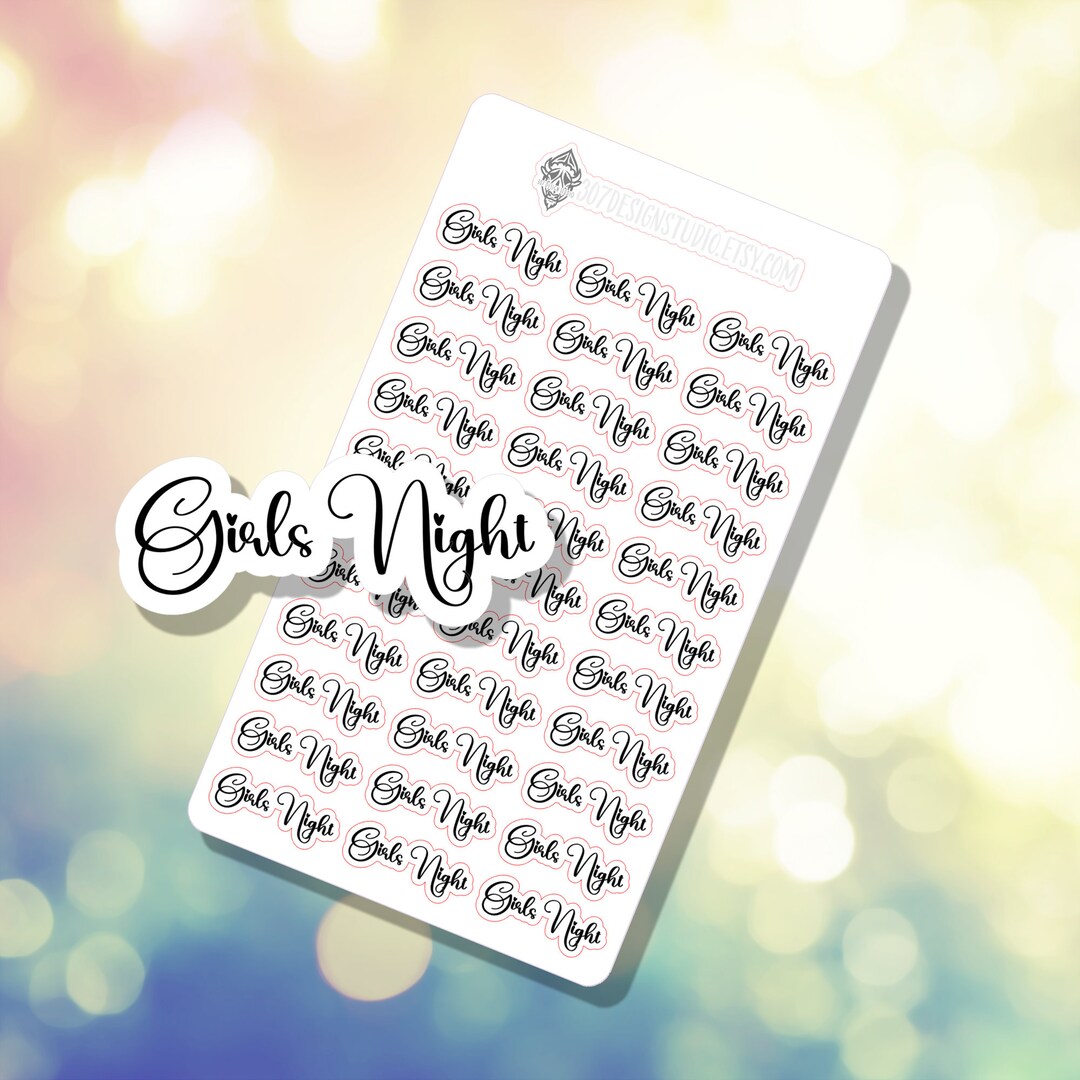Girls Night Sticker Sheet | Planner Stickers | B-0081 | Free Shipping ...