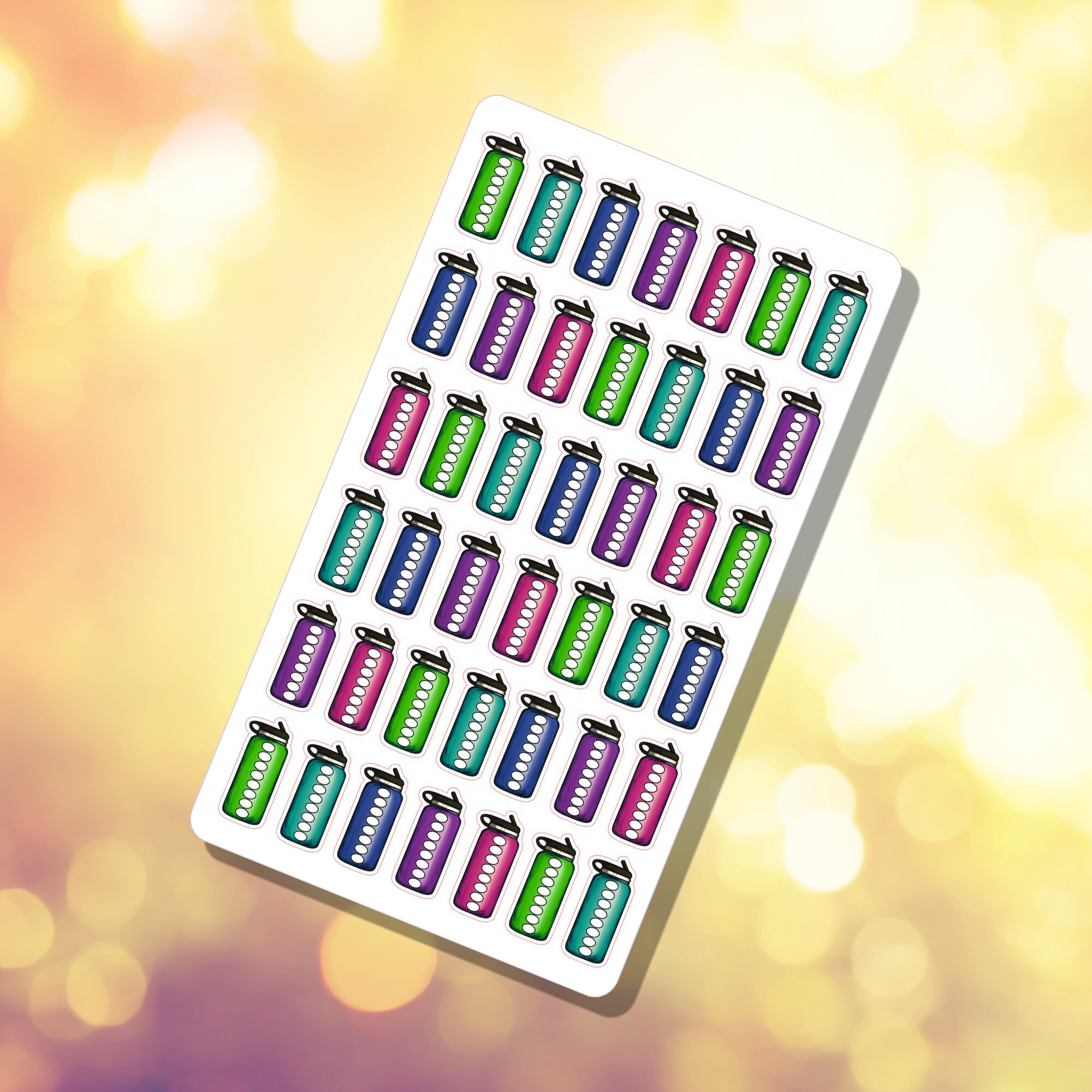 Water Intake Tracker Icon Sticker | Planner Sticker Sheet | Drink ...