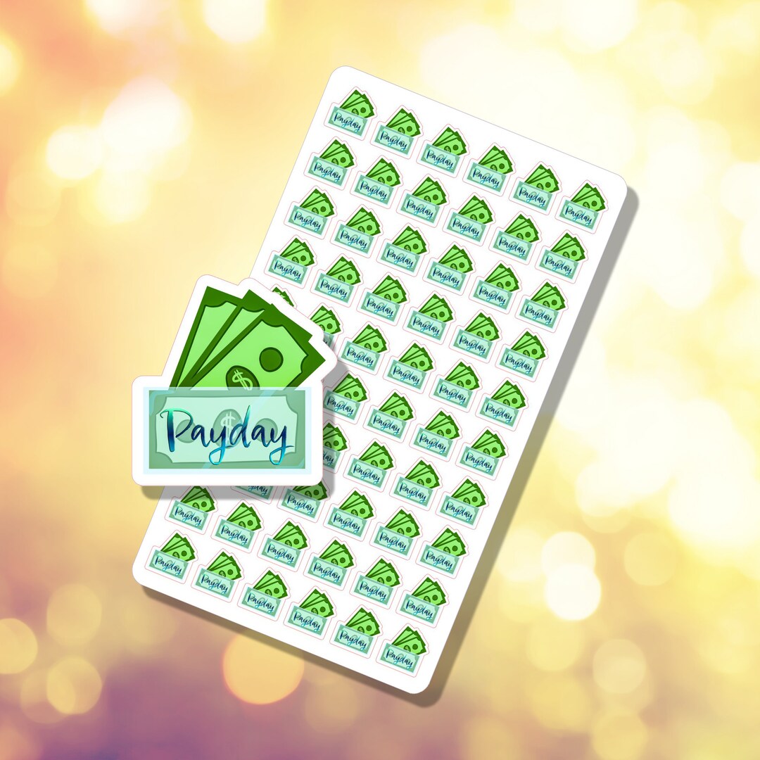 Payday Cash Envelopes Budgeting Sticker Sheet Planners Budget Journals ...