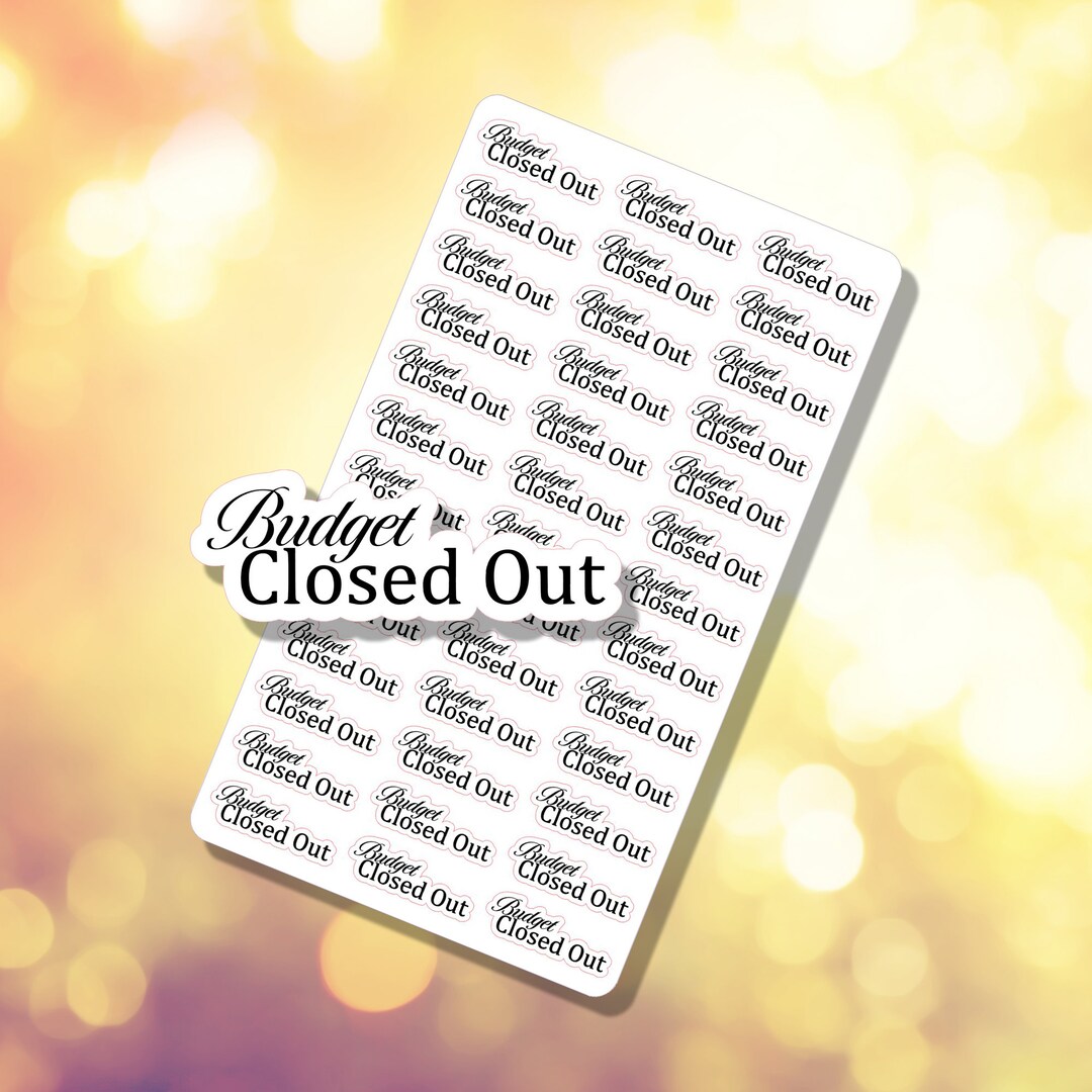 Budget Closed Out Small Sized Month Script Sticker Sheet Monthly ...