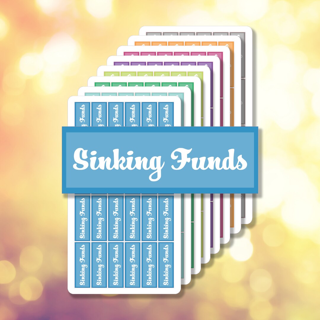 Sinking Funds Header Sticker Sheet | Multiple Color Options | Budget ...