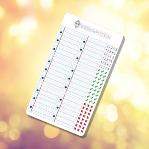 Notebook Paper Stickers | Fillable Full Box Sticker | Planner Sticker ...