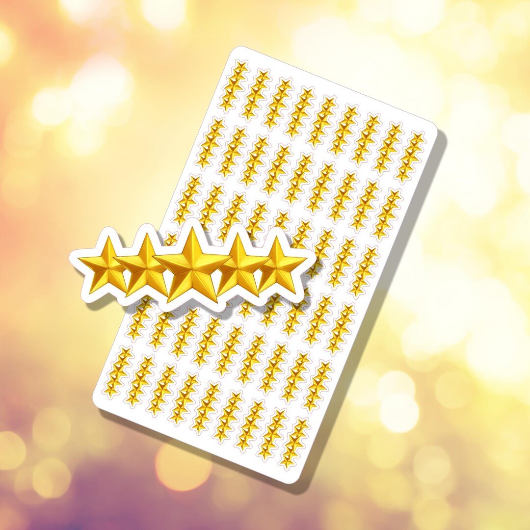 5 Star Icon Sticker Sheet | Multiple Size Options | Journaling ...