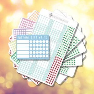 Habit Tracker Sticker Sheet Bundle and Save Multiple Size Color Options ...