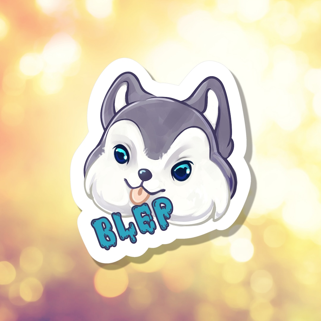 BLEP Husky Die Cut | Waterproof Sticker | Funny Cute Dog Decal | A-020 ...