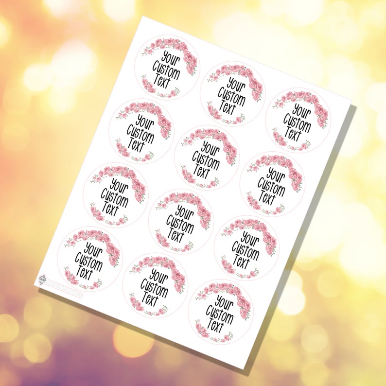 Custom Text Stickers Custom Labels Personalized Wedding - Etsy