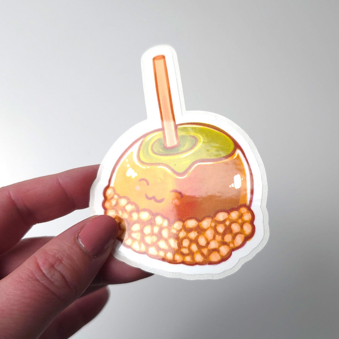 Caramel Apple Die Cut Waterproof Sticker Laptop Water Bottle Decorative ...