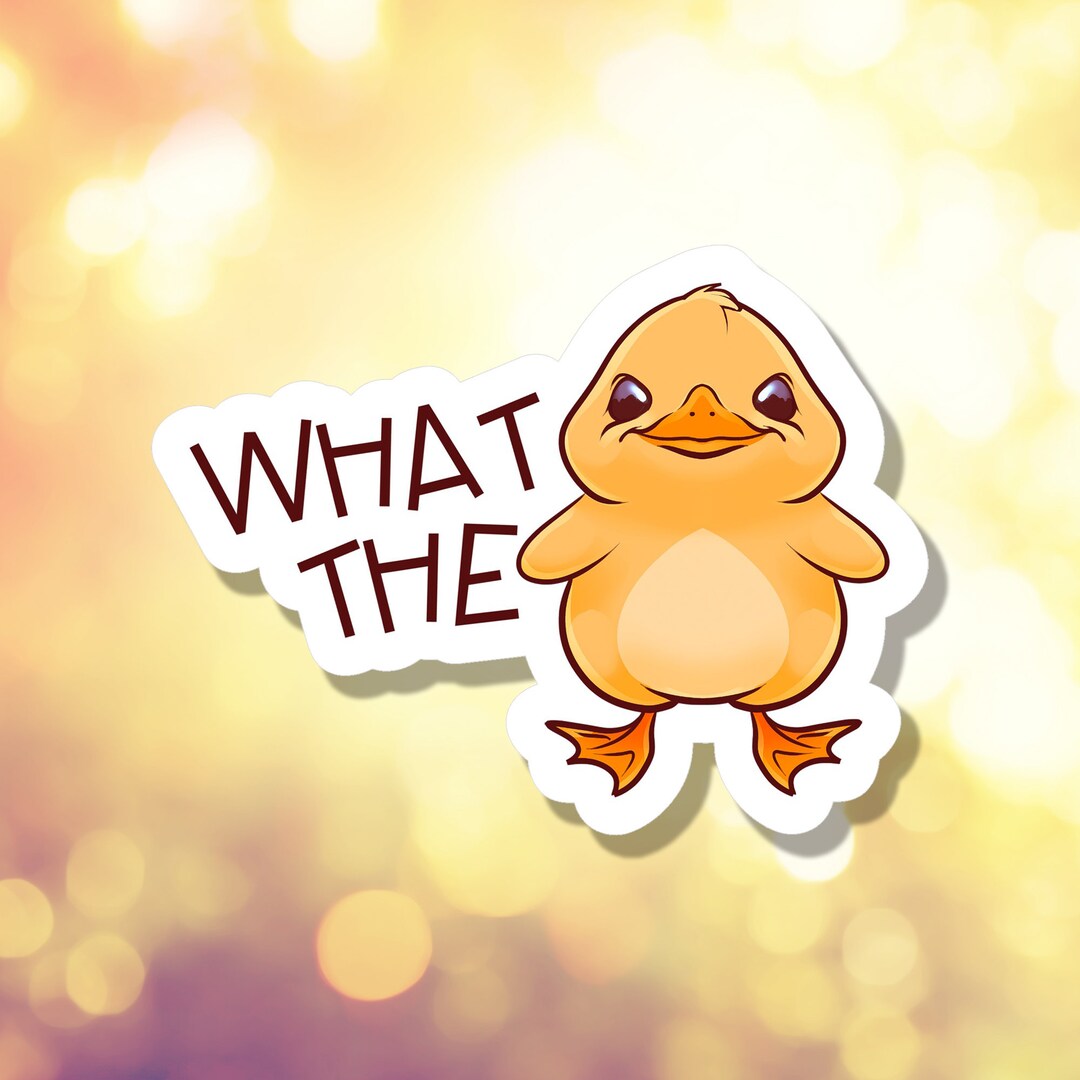 What the Duck Waterproof Sticker | Laptop Water Bottle Decorative ...