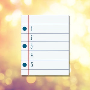 Notebook Paper Stickers | Fillable Full Box Sticker | Planner Sticker ...