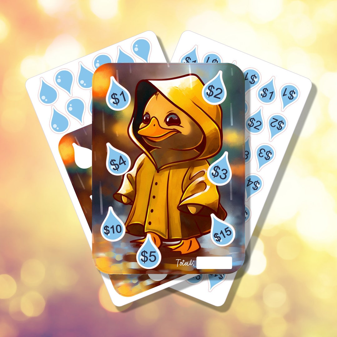 Raincoat Duckling Sticker Savings Challenge | What the Duck | Budgeting ...