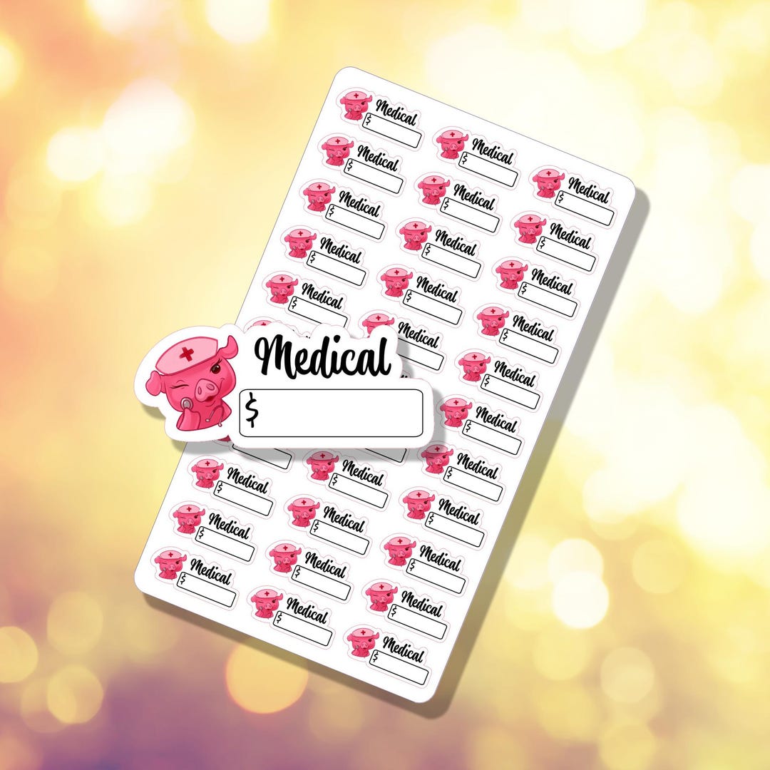 Medical RX Expense Tracker Fillable Sticker | Budgeting | Planner ...