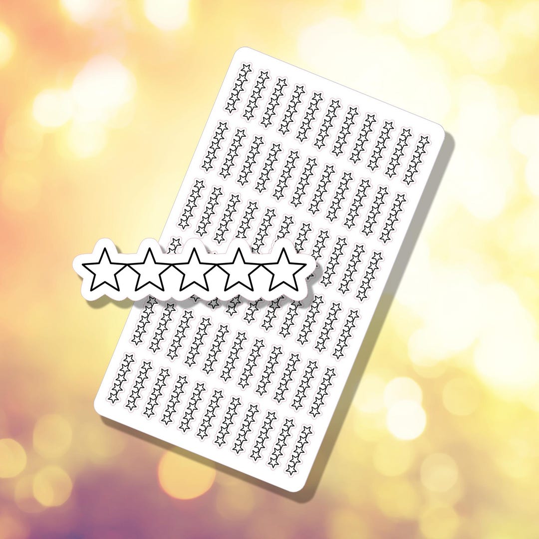 Fillable 5 Star Planner Sticker Sheet | Journaling Scrapbooking ...