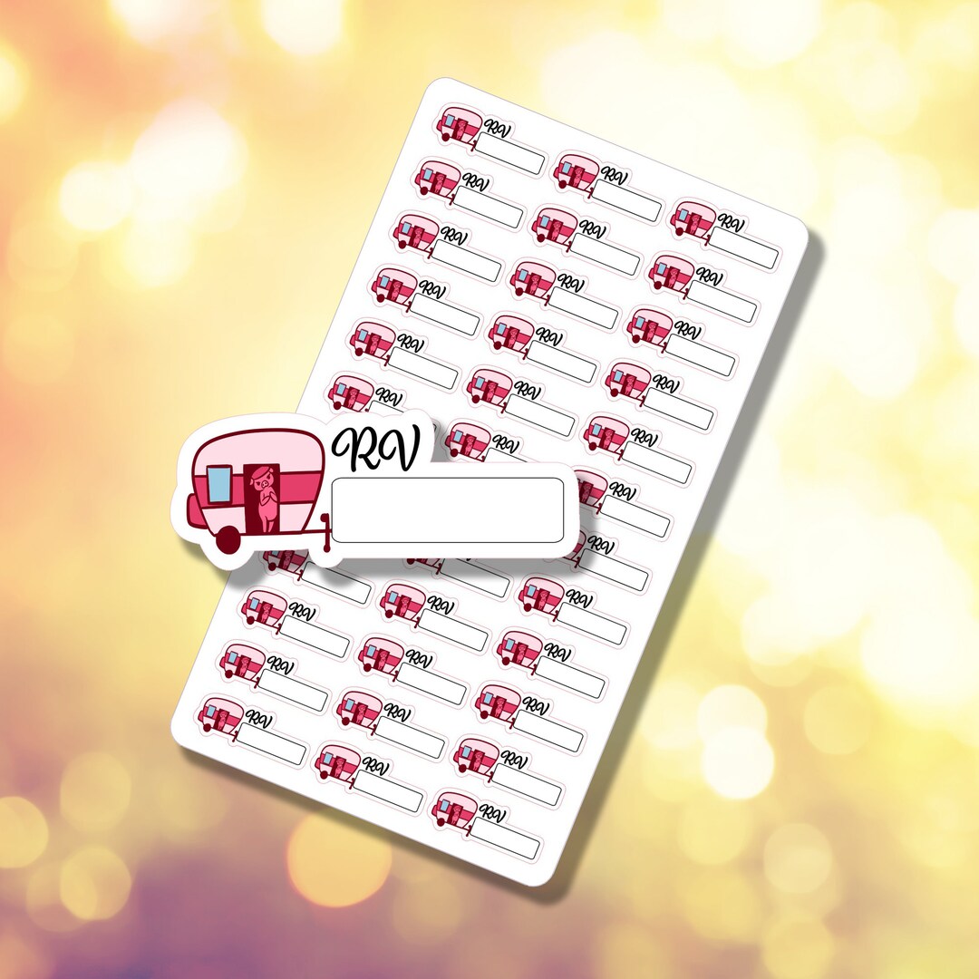 RV Payment Due Fillable Sticker | Budgeting | Planner Sticker Sheet ...