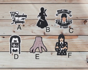 TV Character Wednesday Croc Charms / Shoe Jibbitz - Etsy