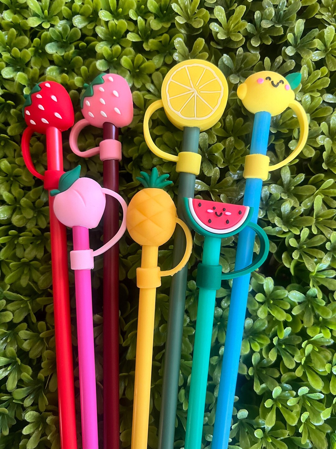 Fruit Straw Toppers| Accessories Drink Topper| Reusable Straw Cover - Etsy