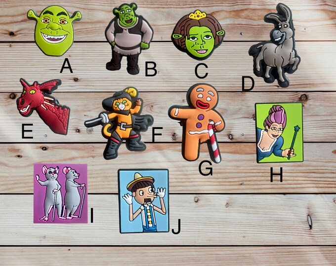 Shrek Shoe Charms| Shoe Charms| - Etsy
