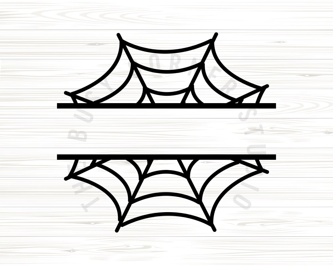 Spiderweb Split Monogram Digital Download Svg Png Eps Dxf - Etsy