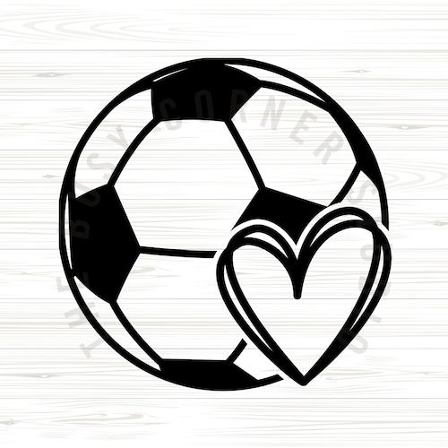 Soccer Ball Heart Instant Digital Download Svg Png Dxf - Etsy