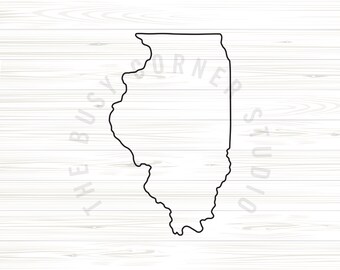 Illinois State Shape American Flag PNG SVG Jpg Psd Pdf - Etsy