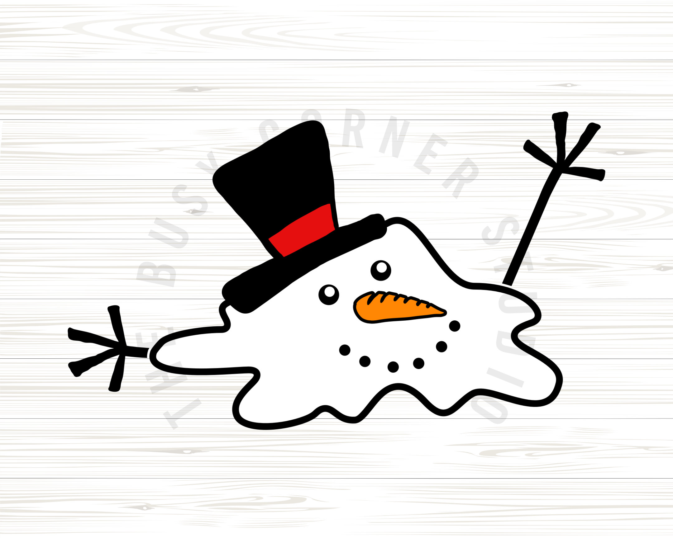 Melting Snowman Clip Art