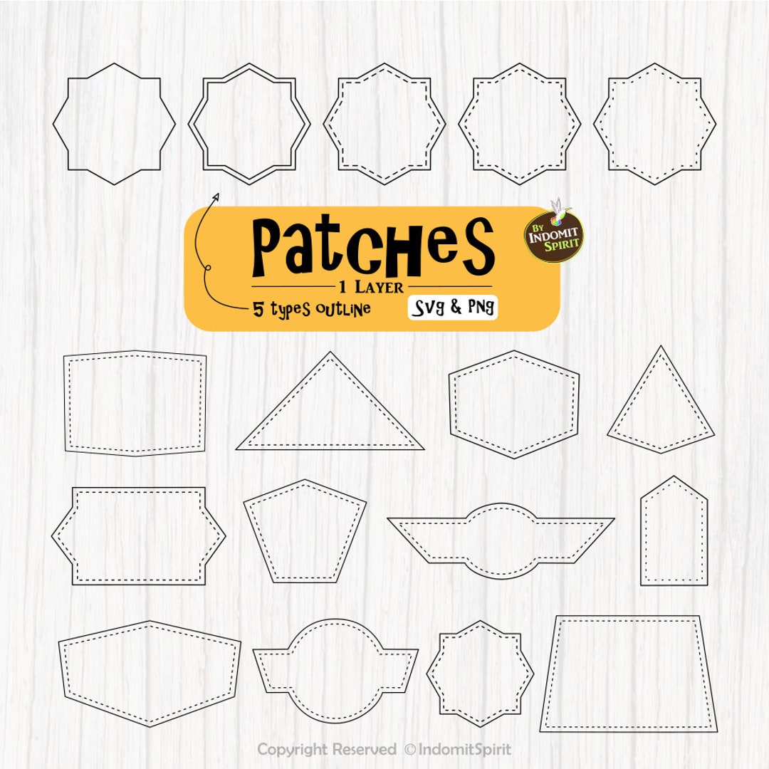 Patch Svg & Png / Dotted Outline Svg / Patches Leather Png / Hat Tag ...