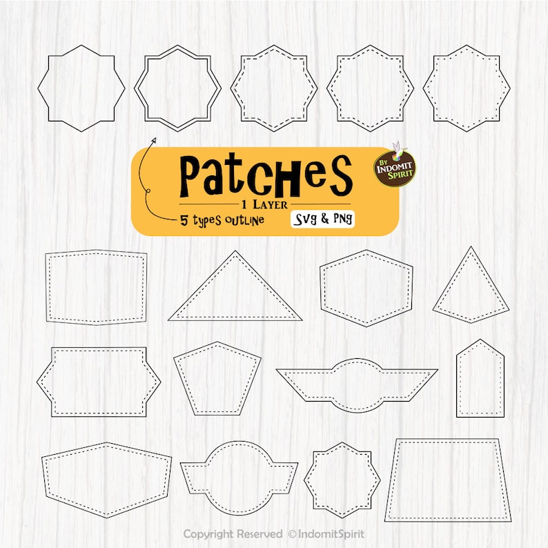 Patch Svg & Png / Dotted Outline Svg / Patches Leather Png / Hat Tag ...