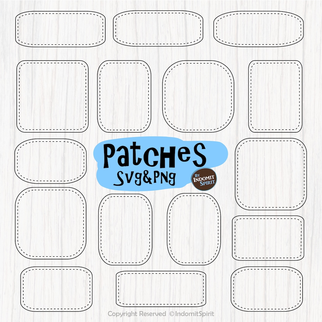 Patch Svg /dotted Outline Svg /square Patches Rounded Corners - Etsy
