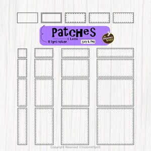 Patch Svg /dotted Outline Svg /square Patches Straight Corners ...