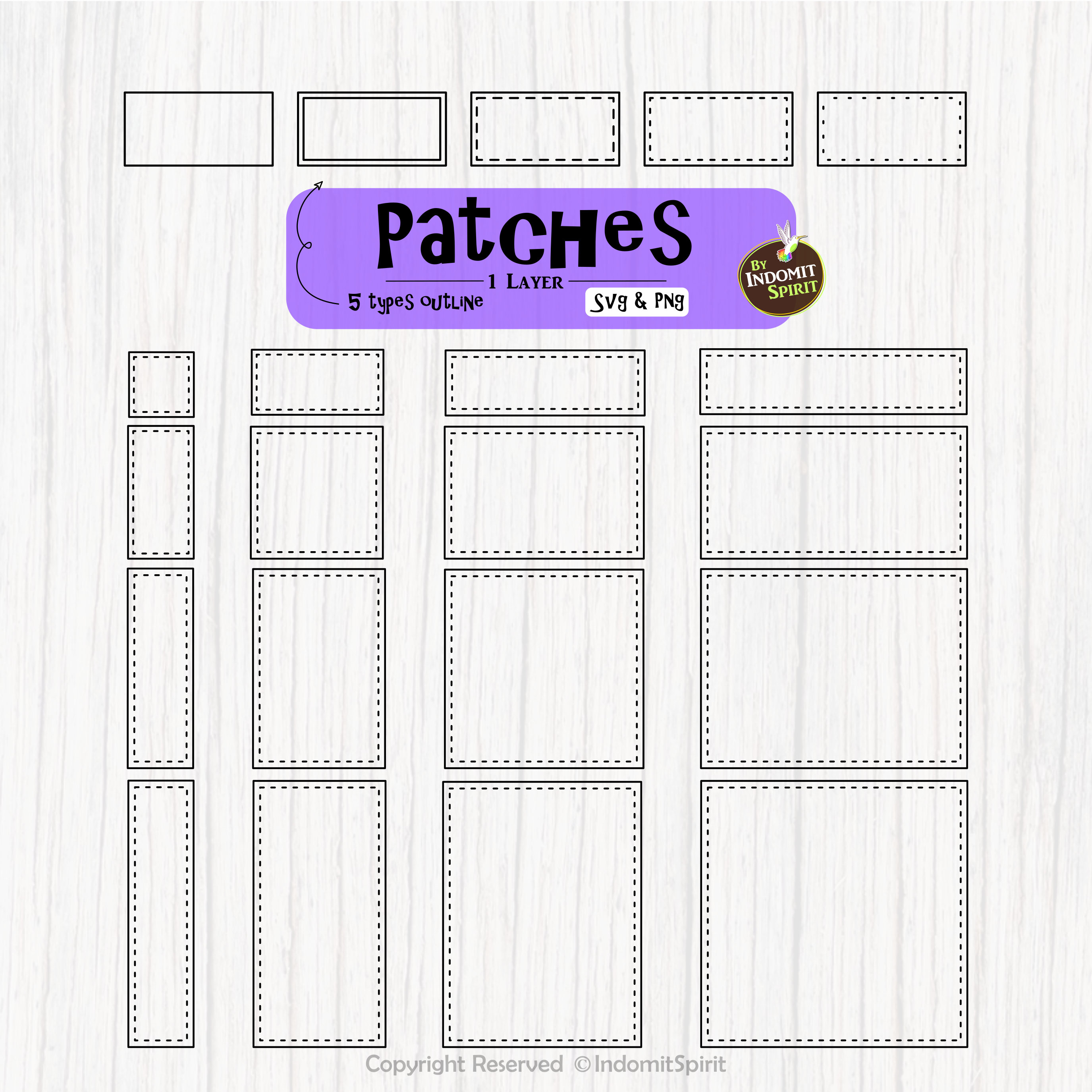 Patch Svg /dotted Outline Svg /square Patches Straight Corners ...