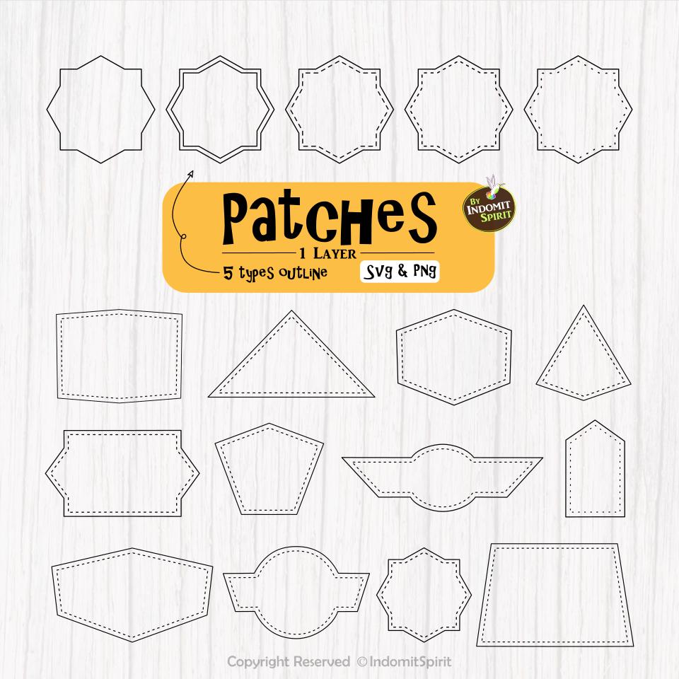 Patch Svg Bundle / Dotted Outline Svg Png / Tag With Dash Svg / Hat ...