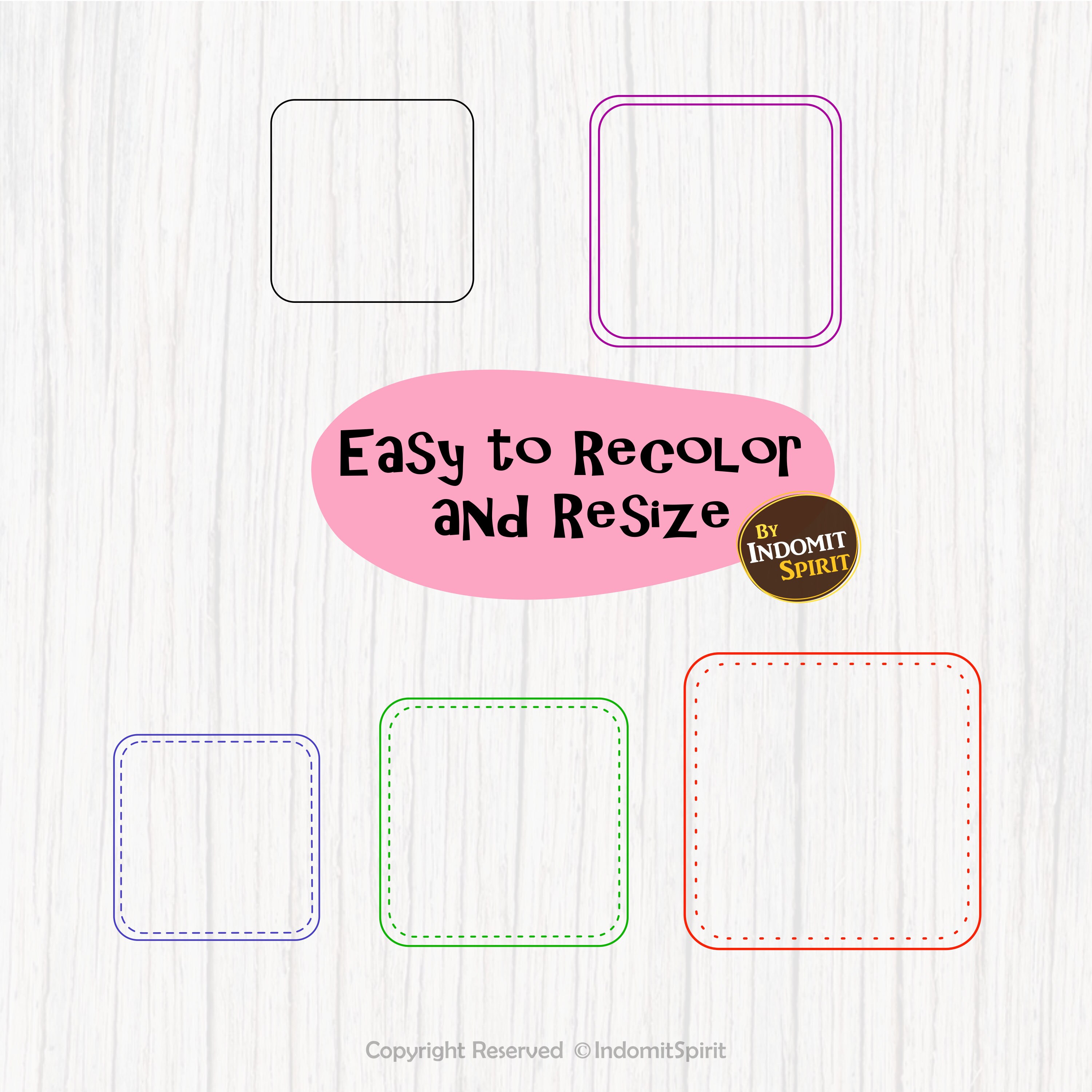 Dotted Outline Patch SVG PNG Bundle (digital Download) - Etsy